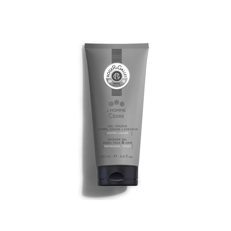 Roger & Gallet Shower Gel For Men Body Hair & Face Cedre 200ml ...