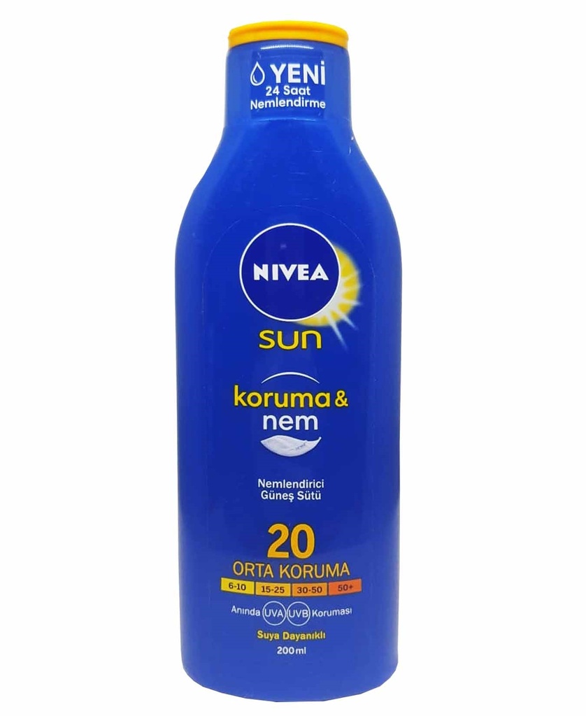 Nivea Sun Protection & Moisturizer Sun Milk SPF20 -200 ml | Pharmacy ...