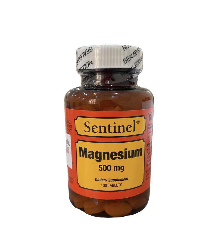 Sentinel Magnesium 500mg 100 Tablets | Pharmacy and More