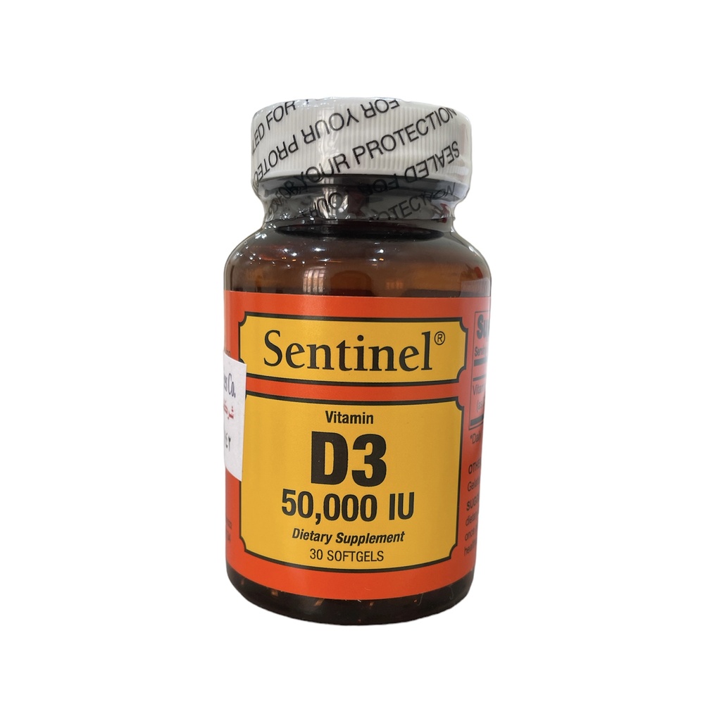 Sentinel Vitamin D3 50000 IU 30 Softgels | Pharmacy and More