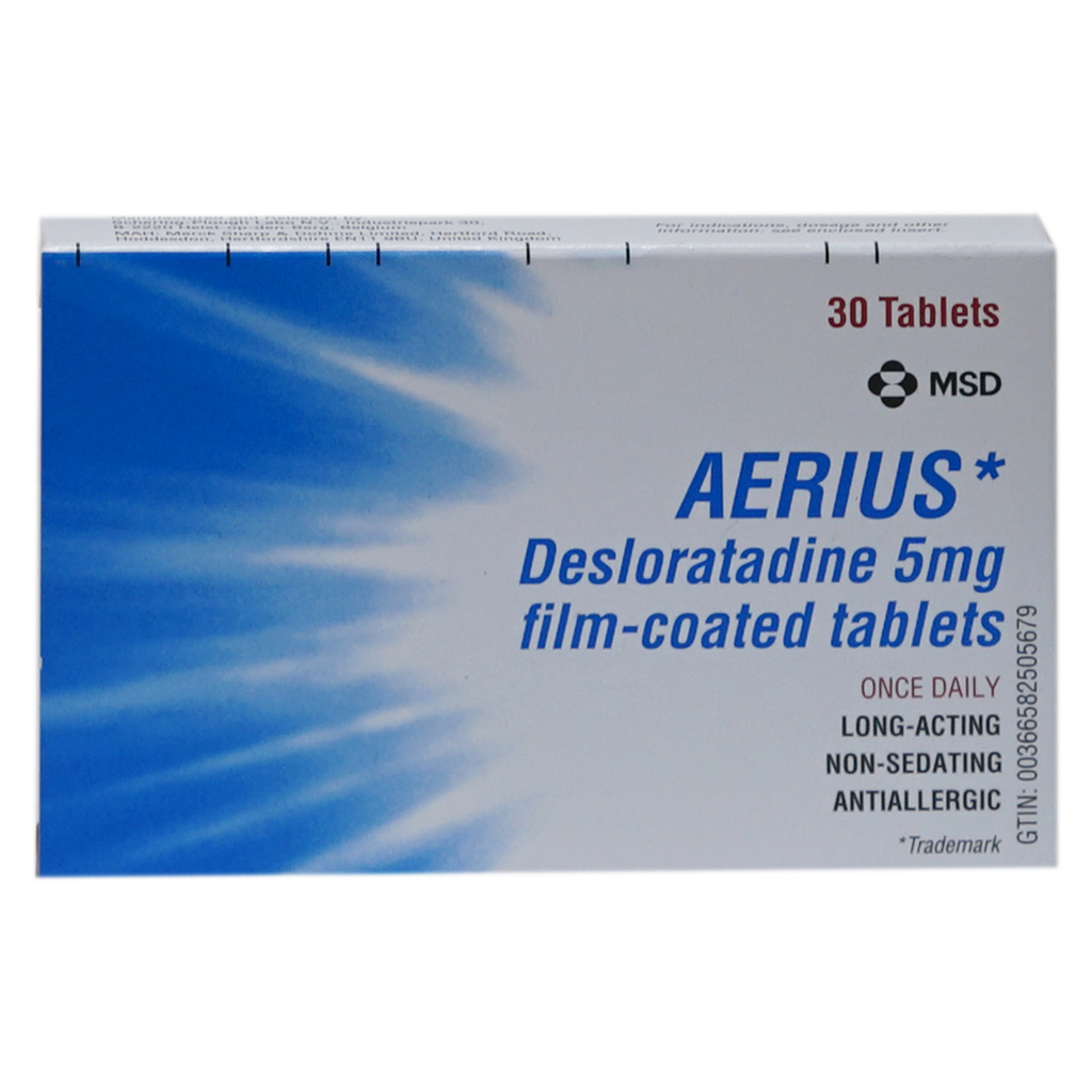 Aerius 5Mg Tab 30'S- | Pharmacy and More