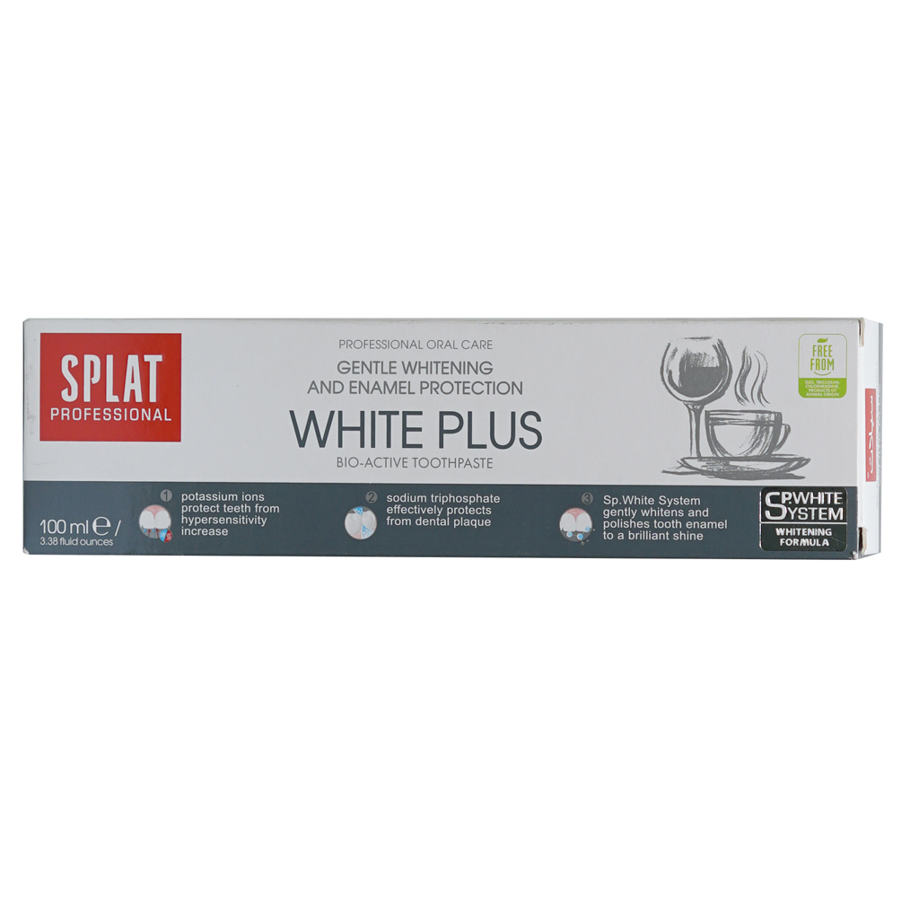 Splat White Plus Professional Tooth Paste 100Ml- | Pharmacy and More