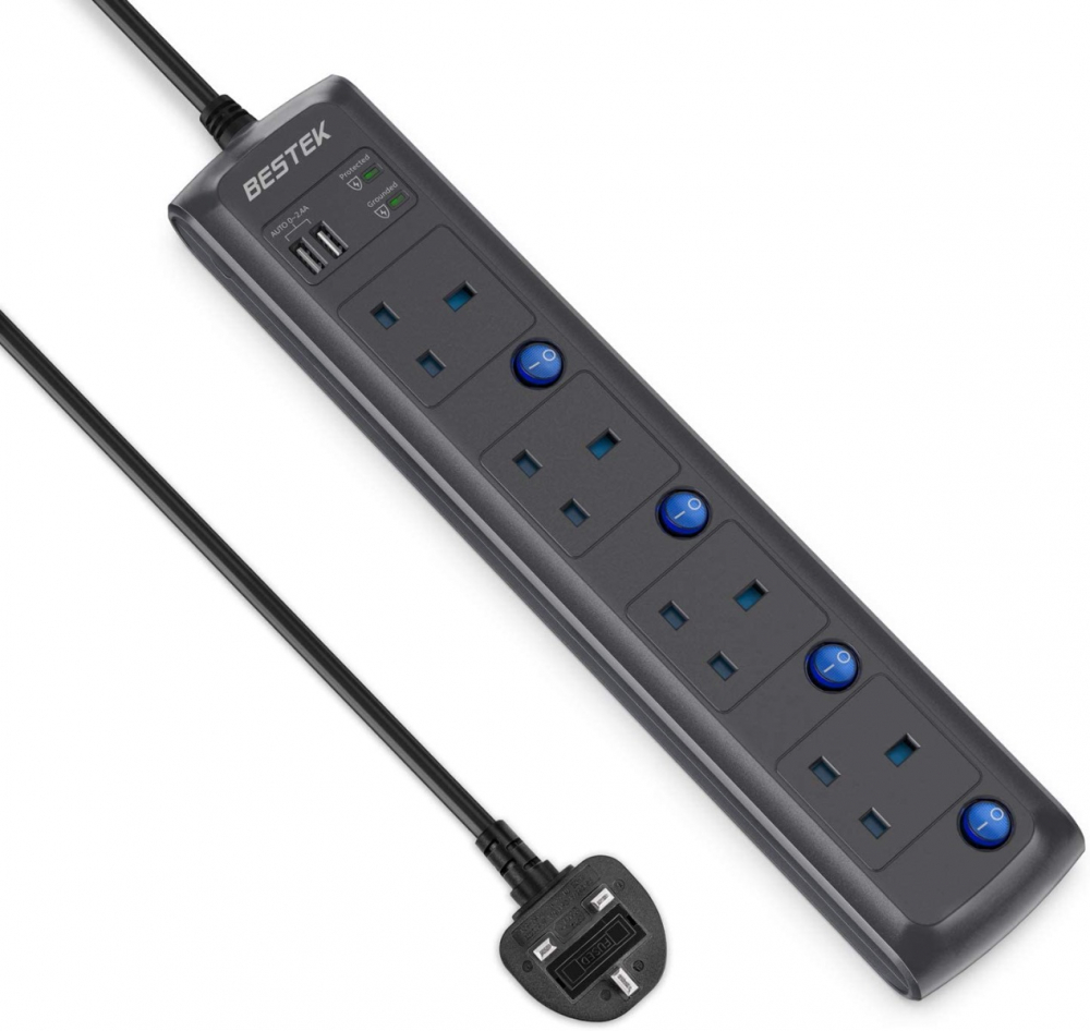 BESTEK POWER EXTENSION CORD 3250W 2 USB | Pharmacy and More