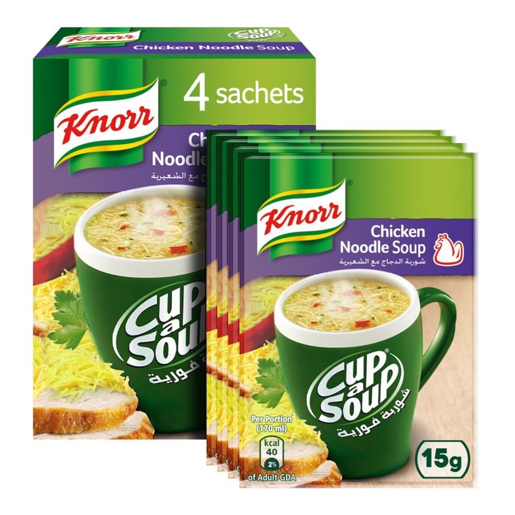 KNORR CAS CHICKEN NOODLES SOUP 4 X 15 G | Pharmacy and More