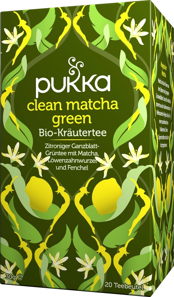 Pukka Tea Clean Matcha Green Bags | Pharmacy and More