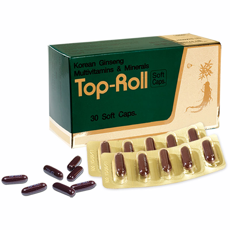 TOP ROLL SOFT KOREAN GINSENG MULTIVITAMINS & MINERALS CAPS 30s ...